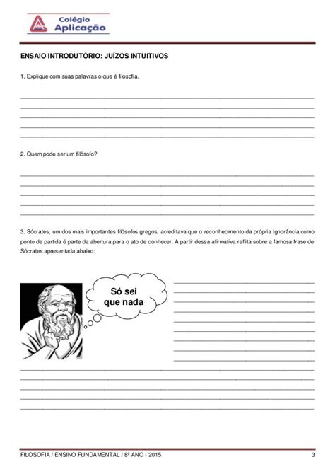 Prova De Filosofia 6° Ano Pdf