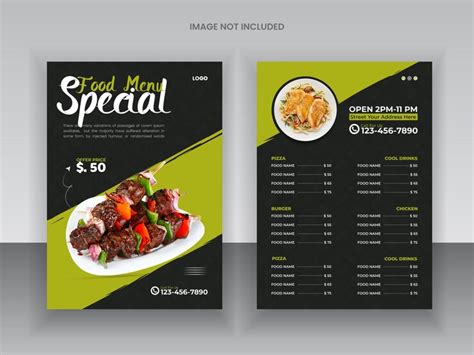 Premium Vector Restaurant Food Menu Card Design Template