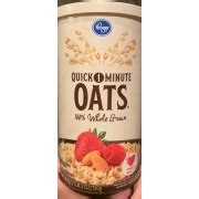 Kroger Oats Quick 1 Minute 100 Whole Grain Calories Nutrition