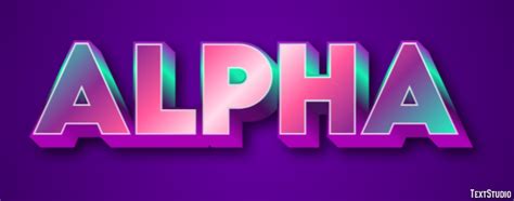 Alpha Text Effect And Logo Design Word