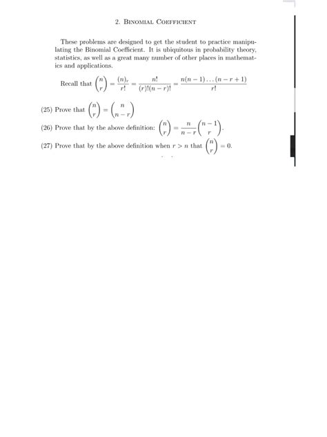 Solved 2 Binomial Coefficient These Problems Are Designed
