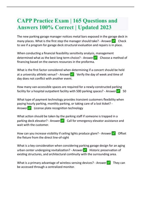 Capp Practice Exam 165 Questions And Answers 100 Correct Updated 2023 Capp Certified