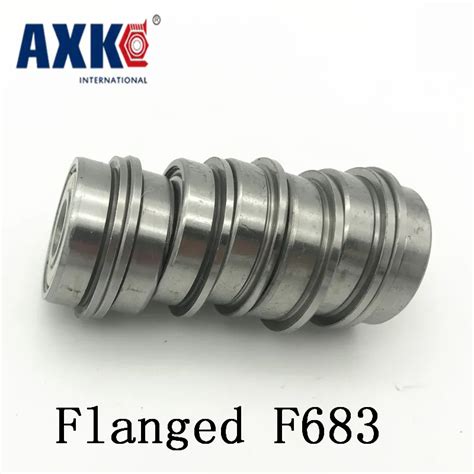 Axk F683zz Flange Bearing 3x7x3 Mm Abec 1 10 Pcs Flanged F683 Z Zz