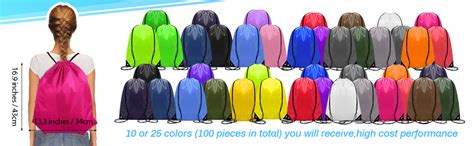 Amazon 100 Pieces Drawstring Backpack Bulk Sports Drawstring Bags