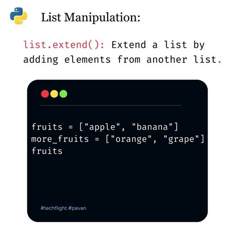 Python 💻 List Manipulation Listextend Python Coder Programming Youtube