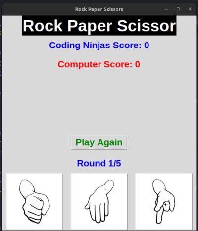 Rock Paper Scissors Game In Python Naukri Code