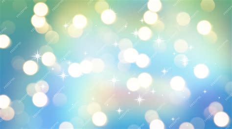 青、緑、黄色の背景にカラフルな背景、ぼやけた光の効果で背景がぼやけています。 Premium写真