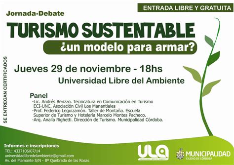 Programa Sustentabilidad Ambiental Jornada Debate Sobre Turismo
