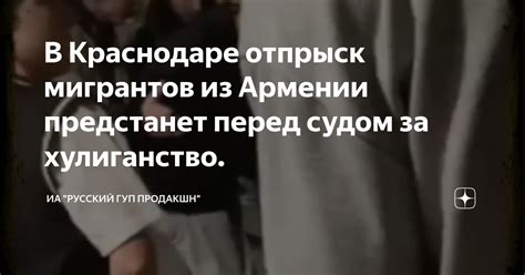 В Краснодаре отпрыск мигрантов из Армении предстанет перед судом за