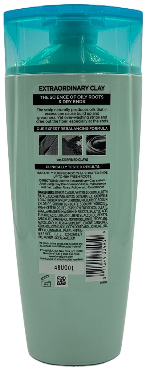 Loreal Paris Elvive Rebalancing Shampoo Extraordinary Clay 126 Fl