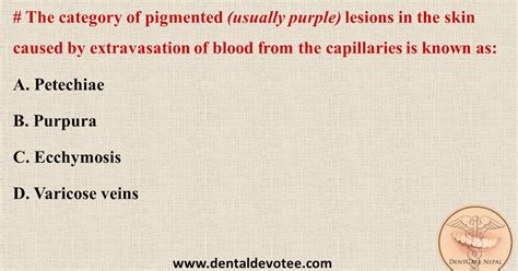 Dentosphere World Of Dentistry Pigmented Usually Purple Lesions In