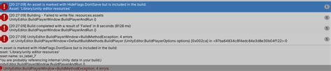Unity Error I Cant Solve This Happens When I Try To Build The Game Tried Everything R