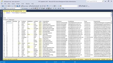 create an azure sql database with built in sample data