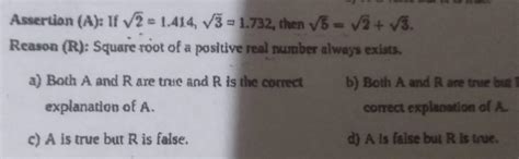 Questionassertion And Reason Brainly In