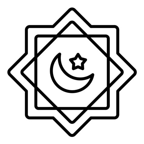 Rub El Hizb Line Icon 14772455 Vector Art At Vecteezy