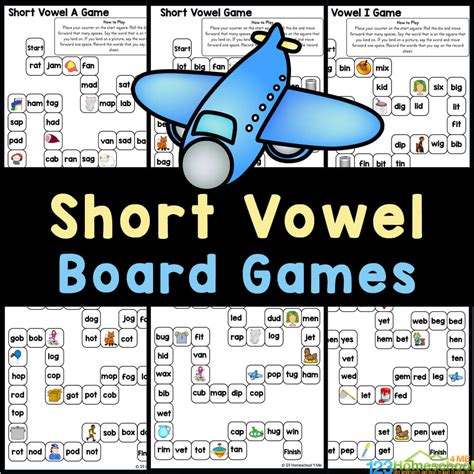 Free Printable Short Vowel Board Games Download Free Printable Short