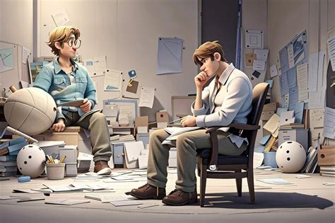 Premium Ai Image Man Thinking Something 3d Illustration