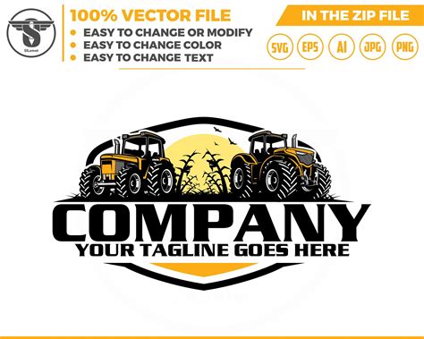 Tractor Farm Logo Template Farm Logo Tractor Logo Farming Tractor Logo