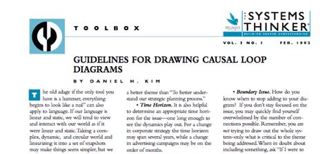 The Systems Thinker Guidelines For Drawing Causal Loop Diagrams The