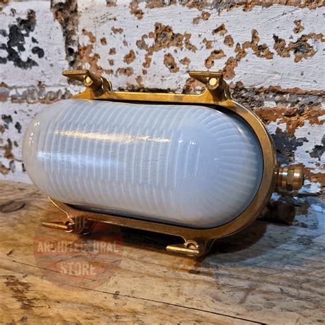 Solid Brass Outdoor Bulkhead Light No Cage