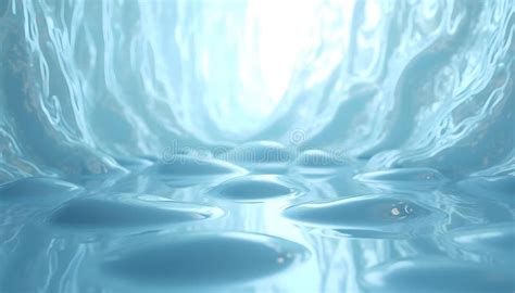 Abstract White Liquid Background With Smooth Flow Stock Illustration