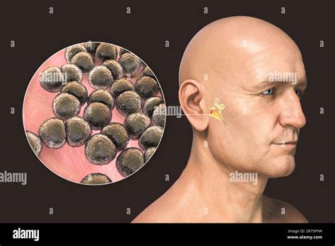 Otitis Media Ear Infection Caused By Streptococcus Pneumoniae Bacteria