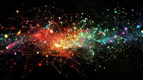 Dynamic Interconnected Data Network Visualizing User Interactions And Information Flow Stock