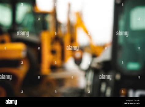 Excavator Loader Machine Side View Of Front Hoe Loader Industrial Vehicle Heavy Equipment