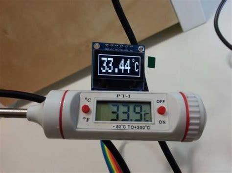 Termómetro digital en pantalla OLED con sensor de temperatura NodeMCU