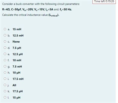 [solved] consider a buck converter with the following circ
