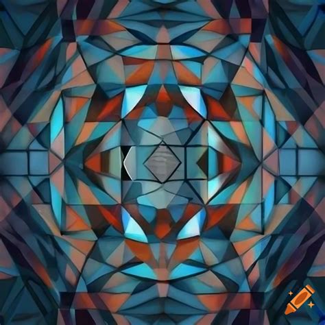 Symmetrical Black Stained Glass Art With Balanced Shapes On Craiyon