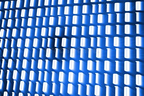Glowing Binary Code On Blue Background Stock Illustration