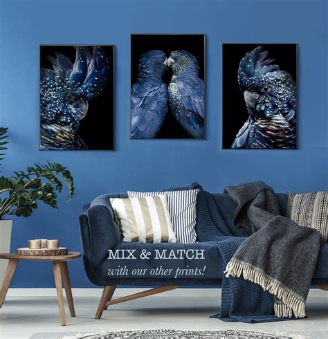 Australian Bird Print Printable Black Cockatoo Wall Art Etsy