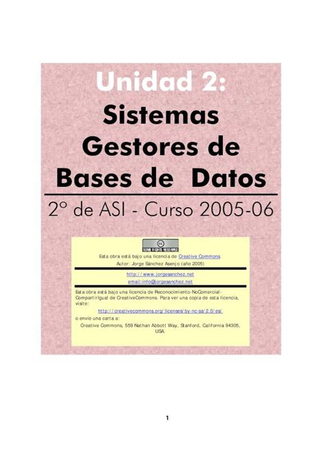 Pdf Unidad 2 Sistemas Gestores De Bases De Datos · Pdf Filesistemas Gestores De Bases De