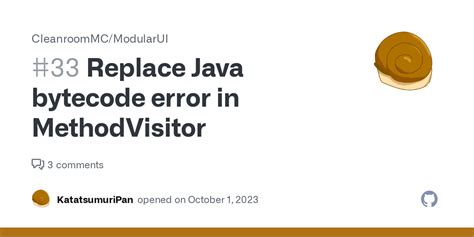 Replace Java Bytecode Error In Methodvisitor · Issue 33 · Cleanroommc
