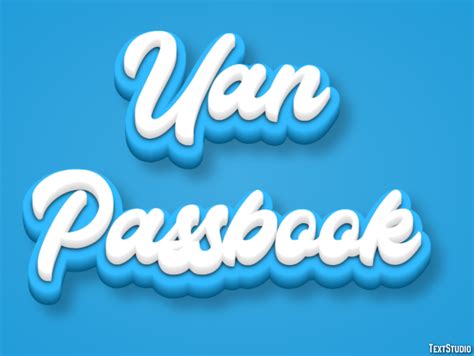Uan Passbook Text Effect And Logo Design Trendy