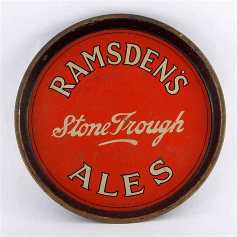Thomas Ramsden And Son Ltd Round Black Backed Steel Brewery Trays