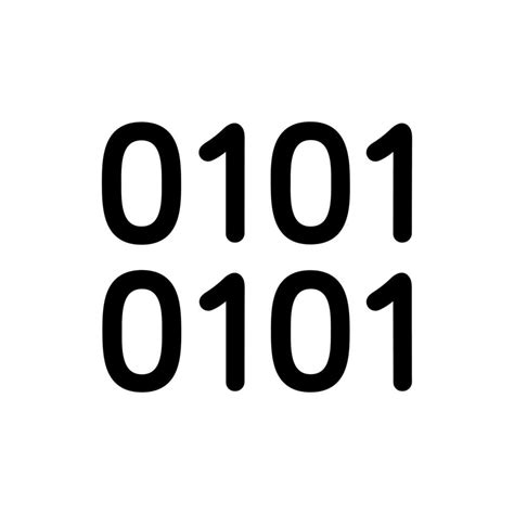 simple bold two rows binary code numeric symbol representation 68739594