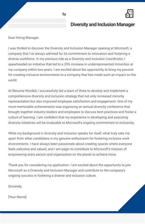 14 Diversity And Inclusion Manager Cover Letter Examples Plus Recruiter Insights Updated For 2025