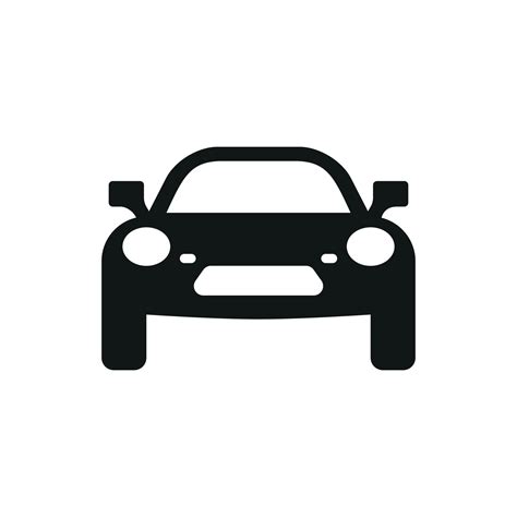 Car Vector Icon Isolated Simple View Front Logo Illustration Sign