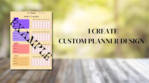 Create Custom Habit Tracker Calendar Or Planner For You By Loreprintables Fiverr