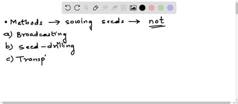 Solved 2 There Are Different Methods Of Sowing The Seeds Which One