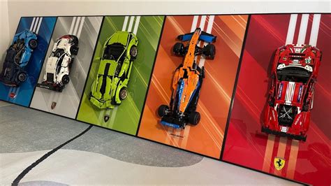Acrylic Top Speed Wall Mount Display For Lego® Technic™ Ferrari Red