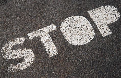 Stop Sign Roadway Grey Gray Photo Background And Picture For Free