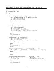 Short Run Costs And Output Decisions Pdf Chapter Short Run Costs And Output Decisions