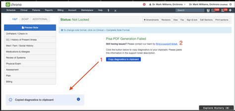 Using The Copy Diagnostics To Clipboard Function Drchrono By Everhealth