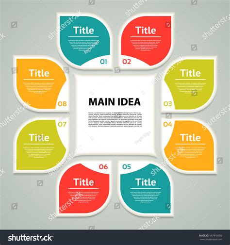 Vector Circle Infographic Template Cycle Diagram Stock Vector Royalty Free 567416950