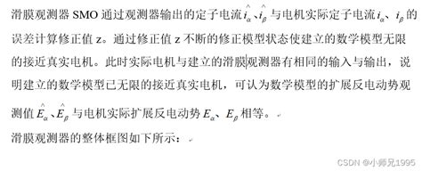 永磁同步电机（pmsm）无传感器控制基于滑膜观测器matlabsimulink仿真分析永磁同步电机无速度传感器控制 滑膜 Csdn博客