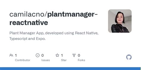 GitHub Camilacno Plantmanager Reactnative Plant Manager App