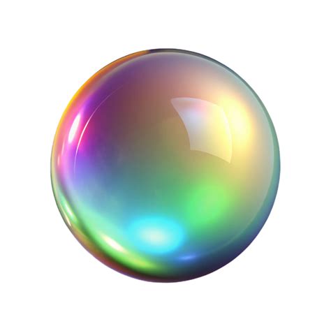 Iridescent Sphere Abstract Colorful Orb Gradient Hues Shiny Surface 3d Render Digital Art
